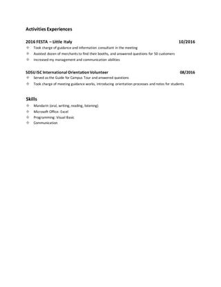 Resume For Linkedin DOCX Business Business And Finance