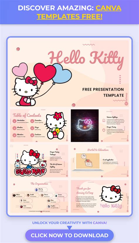 Adorable Hello Kitty Ppt Templates In 2025 Powerpoint Slide Designs