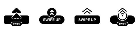 Swipe Up Button For Interface Of Social Media App Silhouette Icon