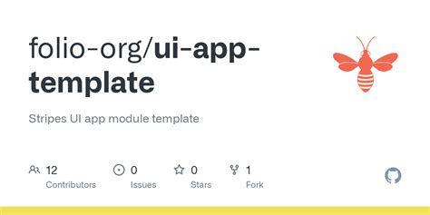 GitHub Folio Org Ui App Template Stripes UI App Module Template