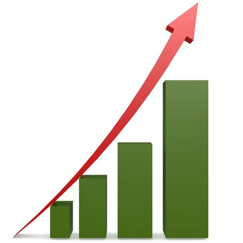 Premium Photo Red Arrow And Green Bar Chart
