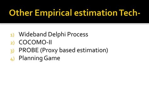 Software Project Estimation Pptx