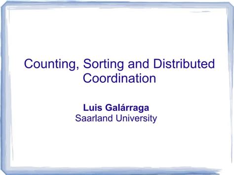 Distributed Coordination Ppt