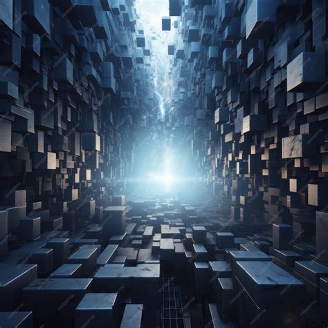 Premium Photo Infinite Cube Background