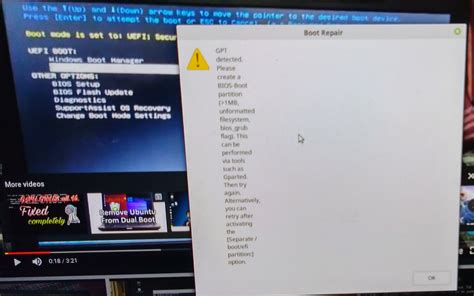 How To Fix GPT Detected Please Create A BIOS Boot Partition While Using Boot Repair Ask