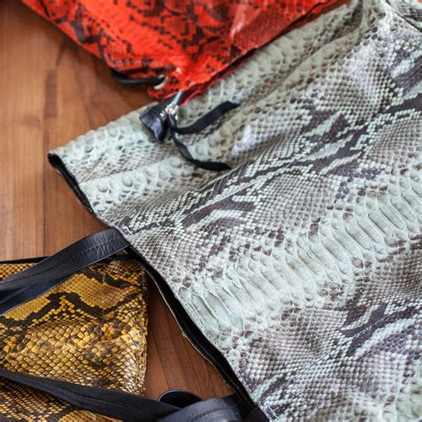 Vibrant Colors And Genuine Python Leather Bags