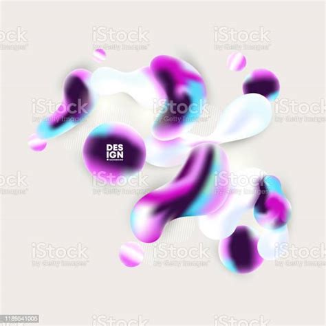 다채로운 유체 그라데이션 모양 액체 디자인 흐름 추상 기하학적 모양 조성과 벡터 추상배경 0명에 대한 스톡 벡터 아트 및 기타 이미지 Istock