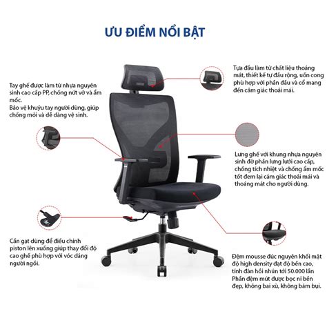 Mua Ghế Xoay Văn Phòng Công Thái Học Ergonomic Govi R02td Tựa đầu Kê Tay Ngả Lưng điều