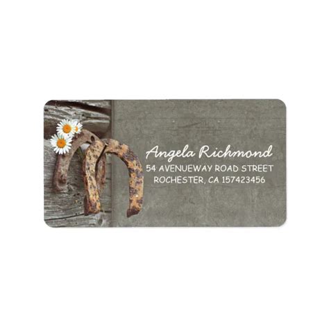 Rustic Country Wedding Address Labels Zazzle