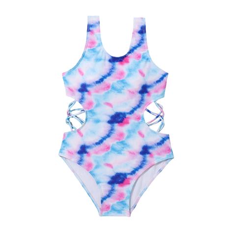 Luogenli Girls Swimsuit Size 7 8 Rash Guard Short Sleeve Girls