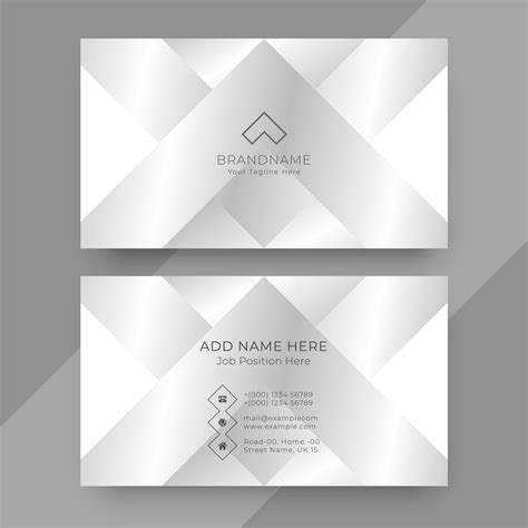 Silver Business Card Design Template 11174952 Vector Art At Vecteezy