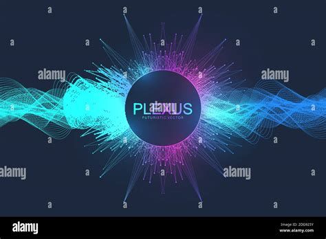 Abstract Plexus Background With Dynamic Particles Wave Flow Plexus Stream Background 3d Data