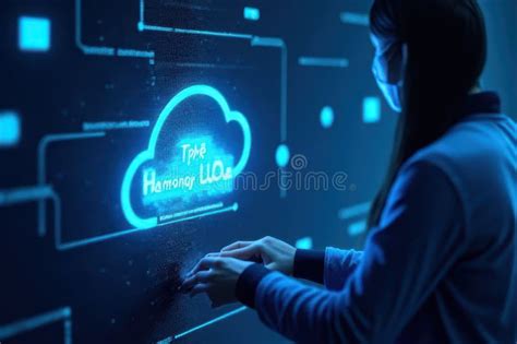 Cloud Computing Visualization And Remote Desktop Via Vps Stock Illustration Illustration Of