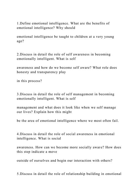 1define Emotional Intelligence What Are The Benefits Of Emotional Docx