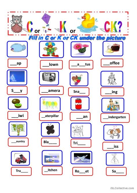 Circle Pictures With Ck Sound Printable Reading OFF