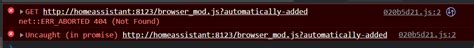 Browsermod Chrome Console Errors But I Dont Have It Frontend