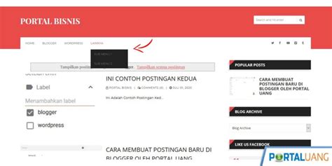 cara membuat menu bar dan sub menu di blogger untuk pemula