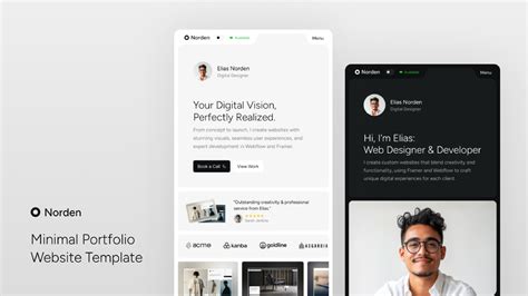 Norden Minimal Portfolio Website Template Figma