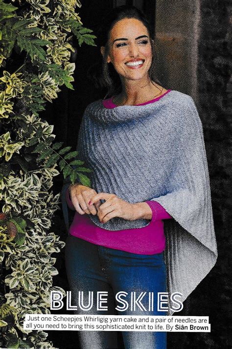 Poncho Simply Knitting Issue 190 Simple Knit And Purl Stitch Sheepjes