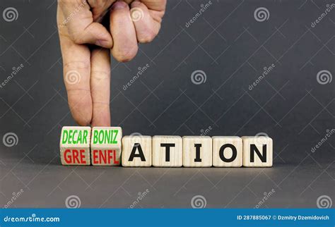 Decarbonization Or Greenflation Symbol Concept Words Decarbonization