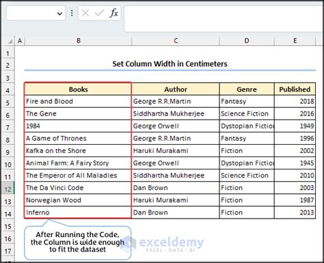 How To Adjust Column Width Using Excel Vba 6 Methods