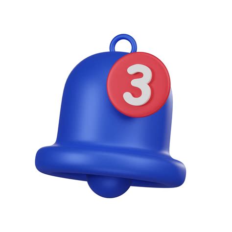 Minimal Blue Bell Notification Icon 3d Render Isolated Illustration 41644126 Png