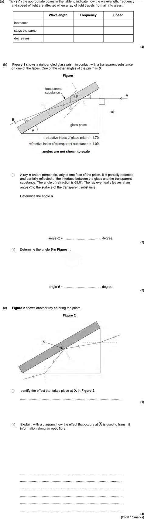 Refraction At A Plane Surface Questions Revisely