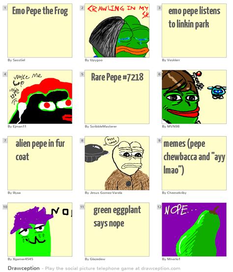 Emo Pepe The Frog Drawception