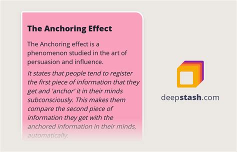 The Anchoring Effect Deepstash