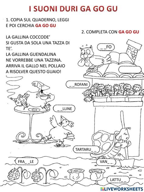 Completa Con Ga Go Gu Interactive Worksheet Artofit