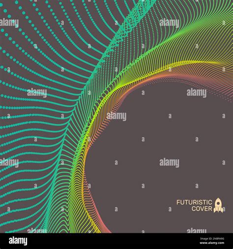 Abstract Science Or Technology Background Array With Dynamic Particles