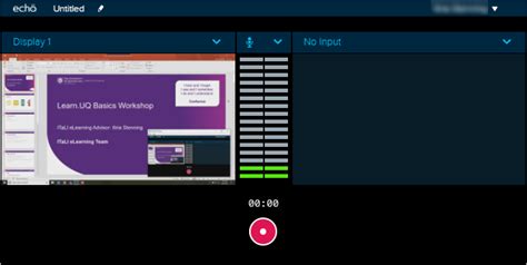 Universal Capture Create A Recording Original Elearning University Of Queensland