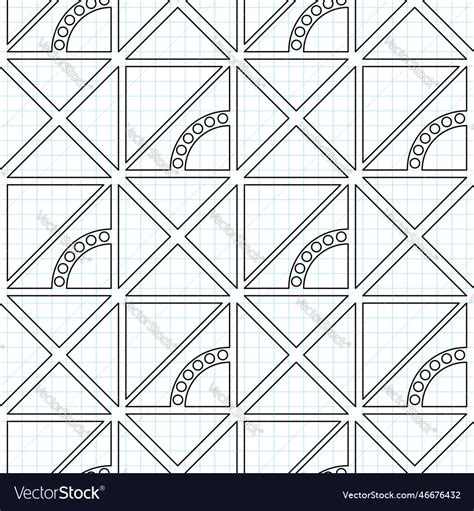 Seamless Geometric Pattern With Triangles Drawn Vector Image