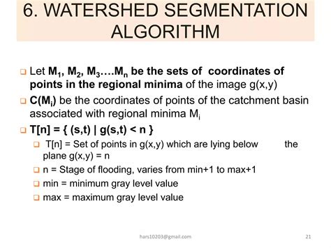 Watershed Segmentation Image Processing Ppt