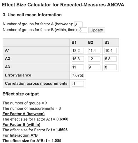 3 3 Effect Size Calculation Based On The Input Of Cell Means Download Scientific Diagram