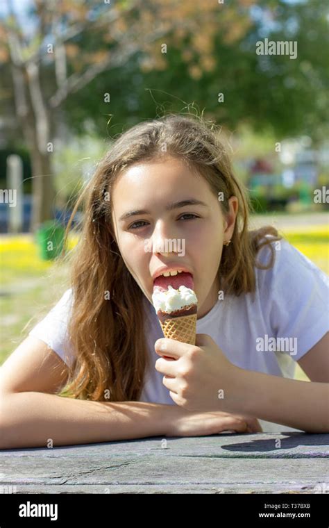 Cone Ice Cream Girl At Felipa Hunter Blog