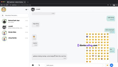 Aplikasi Chat Berbasis Web PHP Ajax