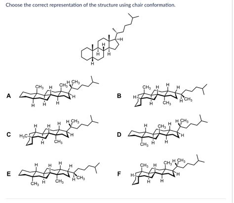 solved choose the correct representation of the structure