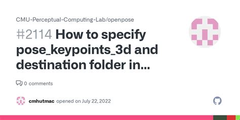 How To Specify Pose Keypoints D And Destination Folder In Write Json Issue Cmu