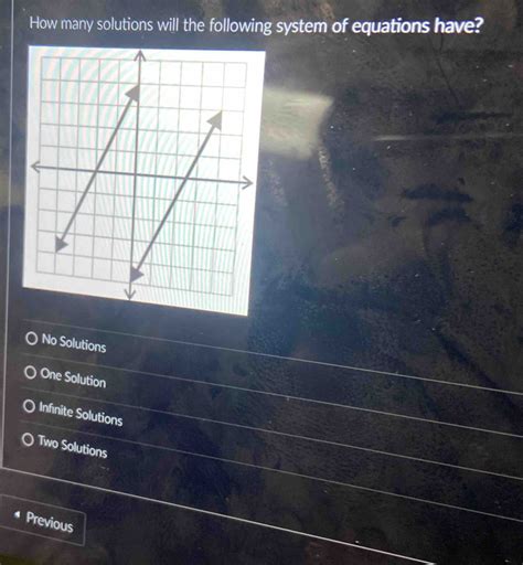 Solved How Many Solutions Will The Following System Of Equations Have