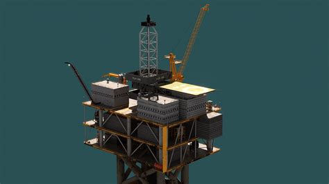 3d Model Old Tpl Tension Leg Oil Platform Turbosquid 2375112