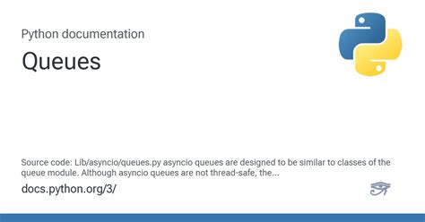 Queues — Python 3150a0 Documentation