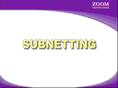 PPT SUBNETTING PowerPoint Presentation Free Download ID