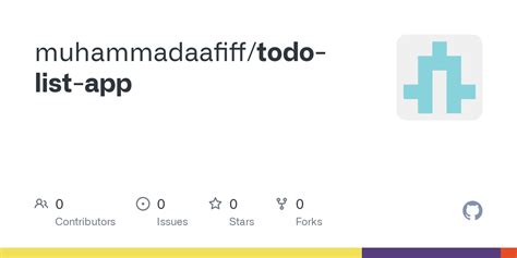 Github Muhammadaafiff Todo List App