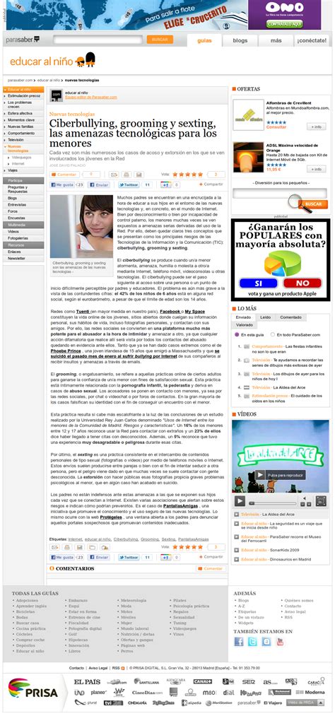 Ciberbullying Grooming Y Sexting Las Amenazas Tecnológicas Para Los