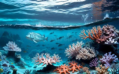 Exploring The Depths A Journey Through The Oceans Biodiversity Stock