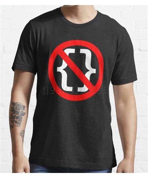 no braces funny python coding design red white geeksta