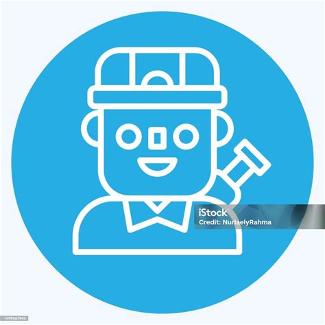 아이콘 병사 군사 상징과 관련이 있습니다 파란 눈 스타일 심플한 디자인 편집 가능 간단한 그림 가상현실에 대한 스톡 벡터 아트