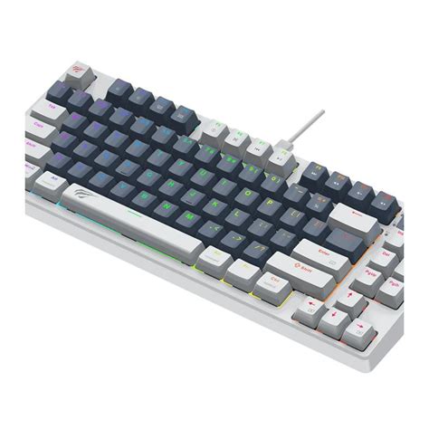 Teclado Mecanico Havit KB L RGB Switch Vermelho Branco HVKB KB L RU WL Pichau