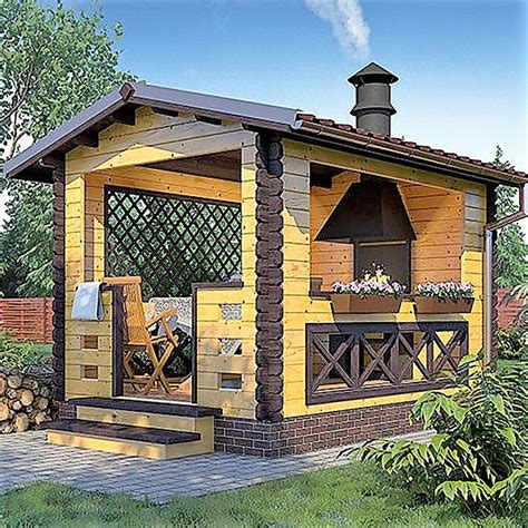 Закрытая беседка из бруса 3,4х3,2 низкая цена от производителя (ID ...